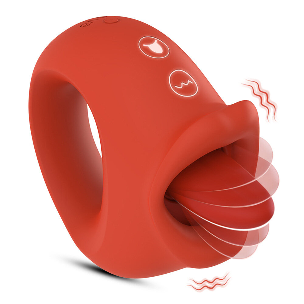 IPHISI Красный рукав Медовый язычок Женский вибрирующий лизающий язык мастурбатор Электрический лизающий язык стимулятор клитора секс-игрушка