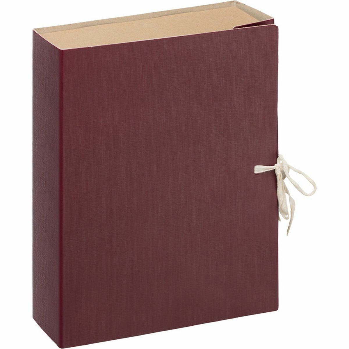 Папка архивная с завязками Attache Economy (А4, корешок 150мм, 2 завязки, бумвинил) бордовая