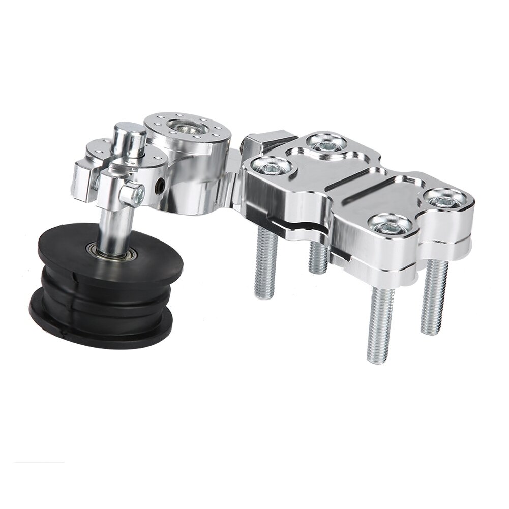 Алюминиевый болт натяжителя цепи мотоцикла с автоматической регулировкой на роликовом механизме, серебристый.