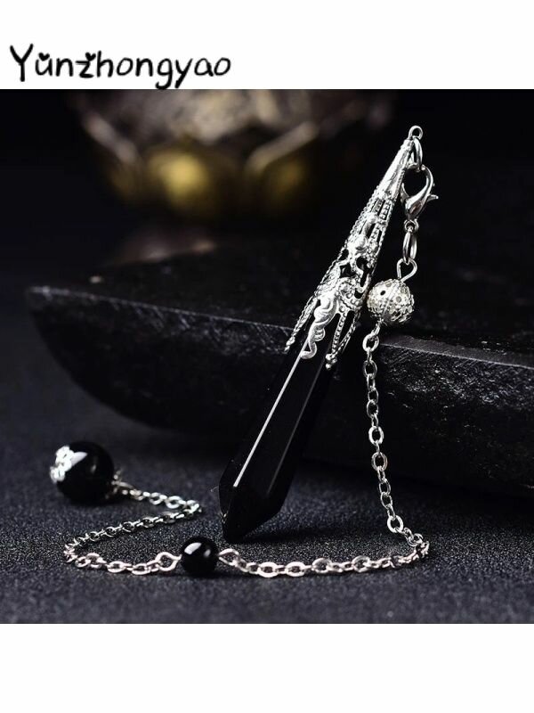 Yunzhongyao Маятник для биолокации из Драгоценный камень, естественная руда биолокационный маятник каменный натуральный