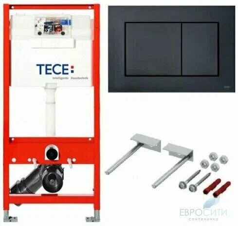 Инсталляция TECE 9 400 407 с черной матовой кнопкой!