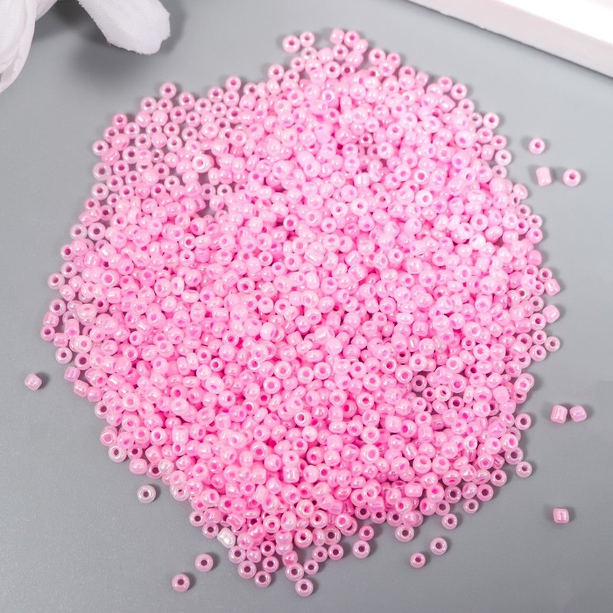 Бисер Арт Узор "Розовая пастила", круглый, 12/0, розовый, 20 г