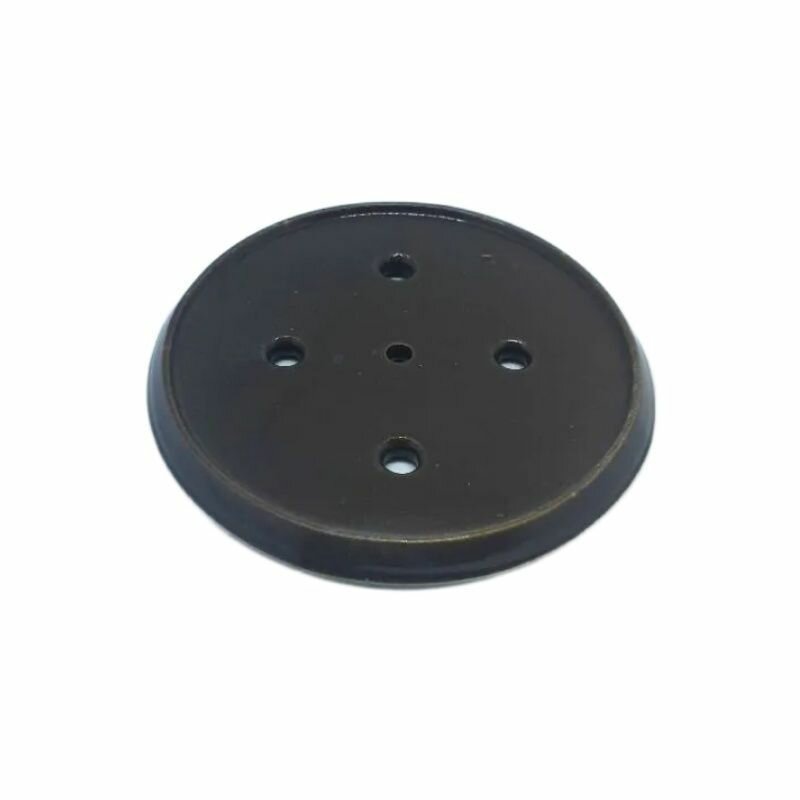 Подложка керамическая для ретро розетки Zion коричневая, накладная для открытой наружной проводки под винтаж