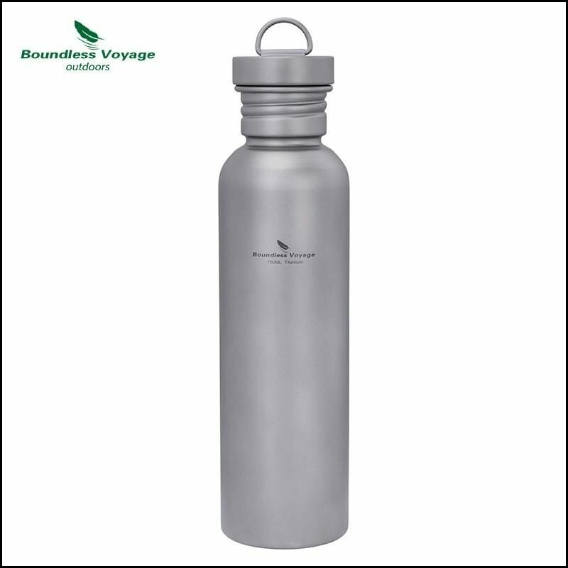 Титановая бутылка для воды: большая спортивная бутылка с ручкой для кемпинга и outdoors