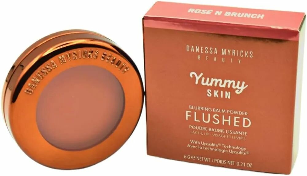 Danessa Myricks Кремовые румяна Mini Yummy Skin Blurring Balm Powder Flushed (Rose N Brunch) 3 г