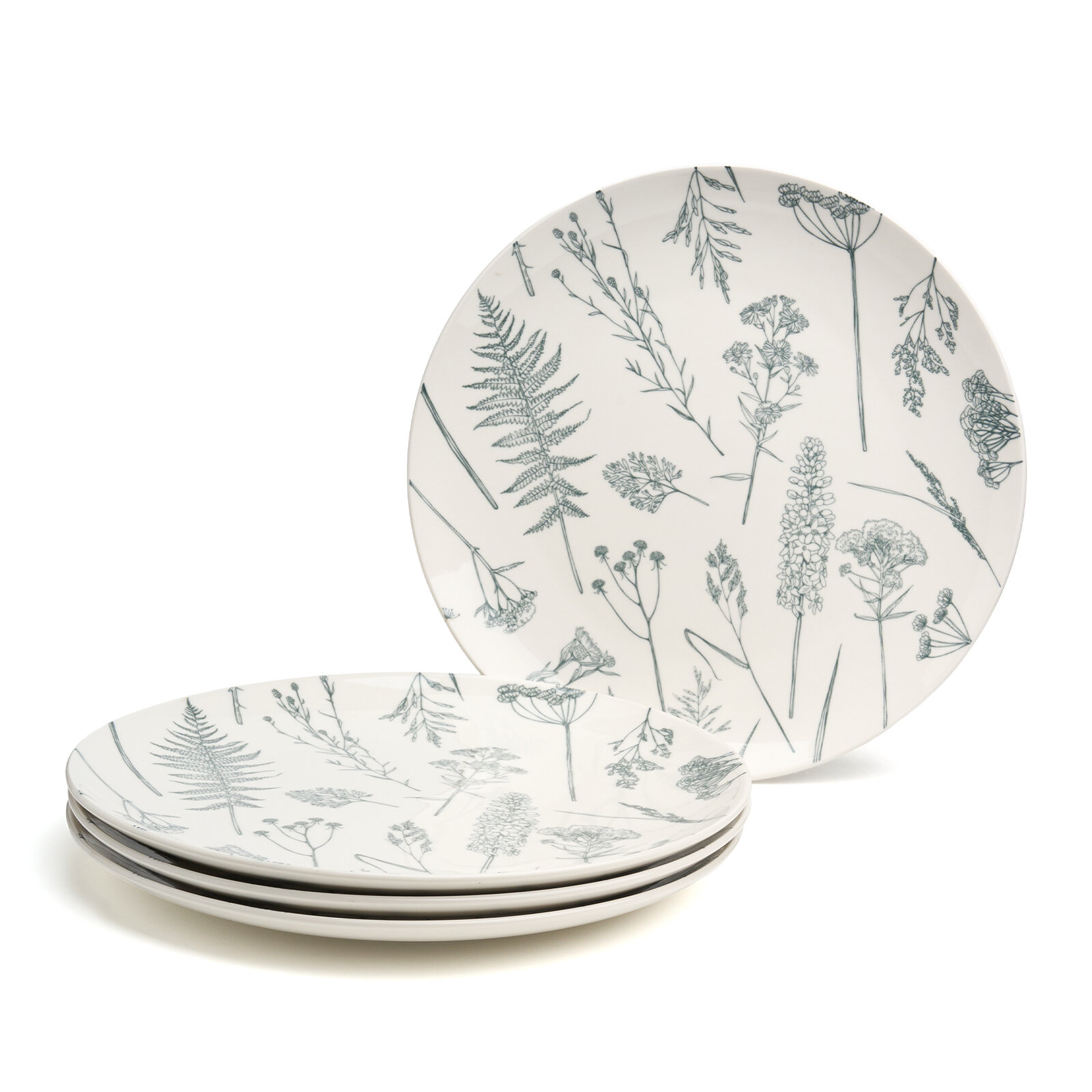 Набор тарелок обеденных bronco grasses 4 шт. D 27 см KSG-191-342-1