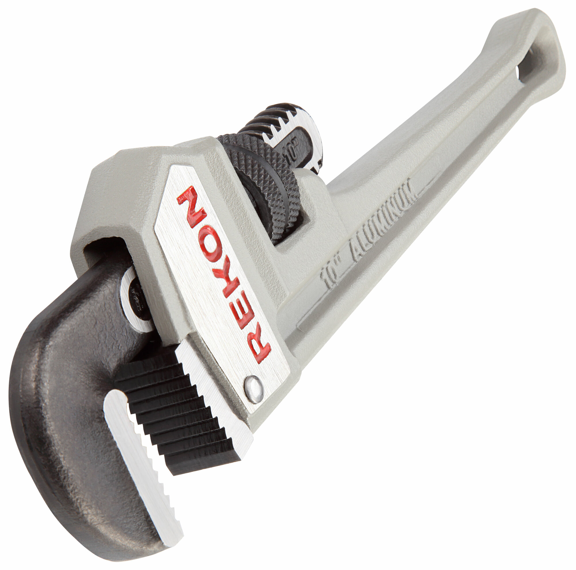 REKON Алюминиевый прямой трубный ключ до 1 1/2" (48 мм), длина 10" (250 мм), американского типа