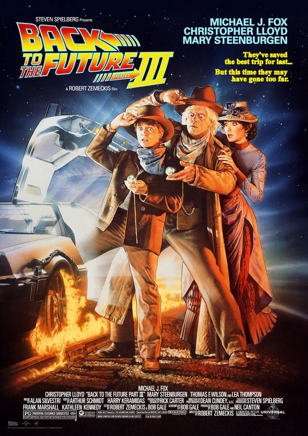 Плакат, постер Назад в будущее 3 *Back to the Future Part III***Год:** 1990 на бумаге, размер 60х84см