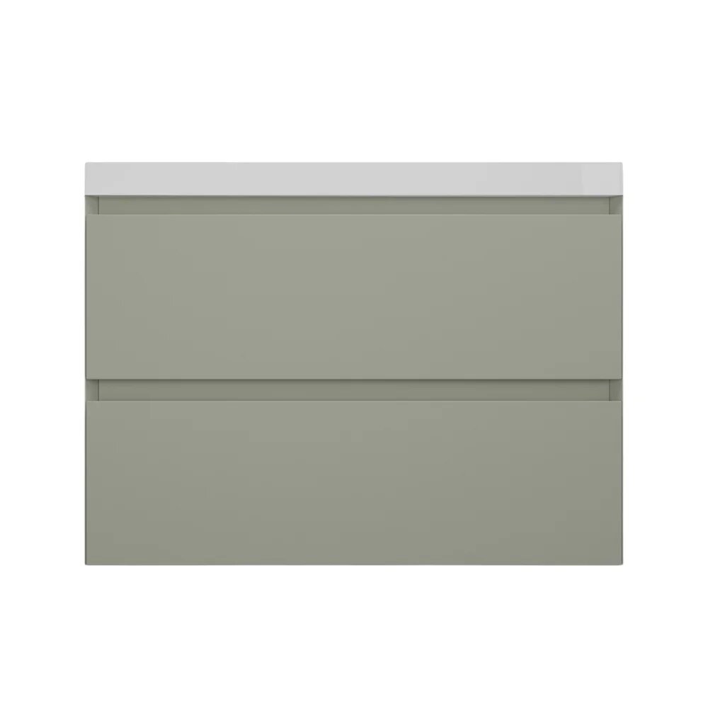 Тумба с раковиной Style Line Манхэттен 80 подвесная, 80, 2 см, из МДФ, с ящиками, раковина для ванной, из искусственного камня, прямоугольная