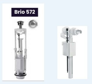 Арматура однорежимная, боковой подвод 1/2Р BRIO 572/95L труба телескоп SIAMP