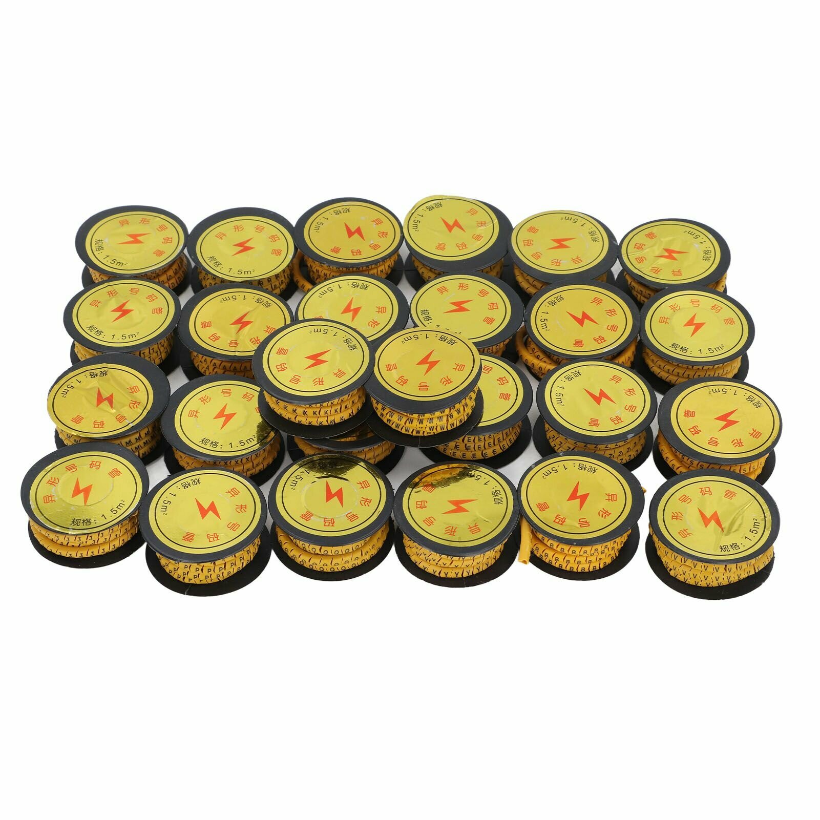 26 шт. кабельные маркеры ПВХ A-Z 1,5 м2