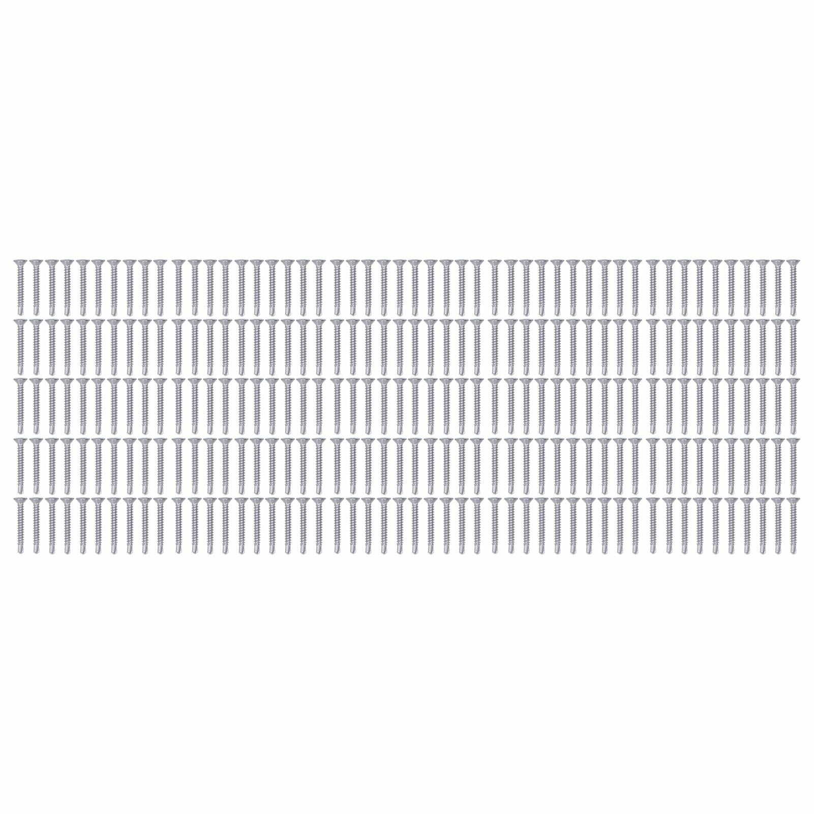 250 шт. саморезов с потайной головкой, 32 мм, M4.2, нерж. сталь 410.