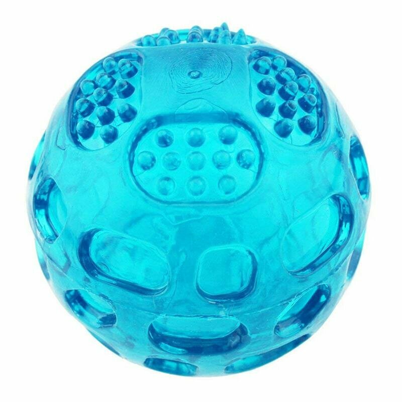 Pet ppy Dog Squeaky Fetch Ball s [серия Meteorites Bouncy] устойчивый к укусам сжимаемый жевательный мяч для агрессивных жевателей [нетоксичная мягкая резина], милый кристальный красочный дизайн мяча