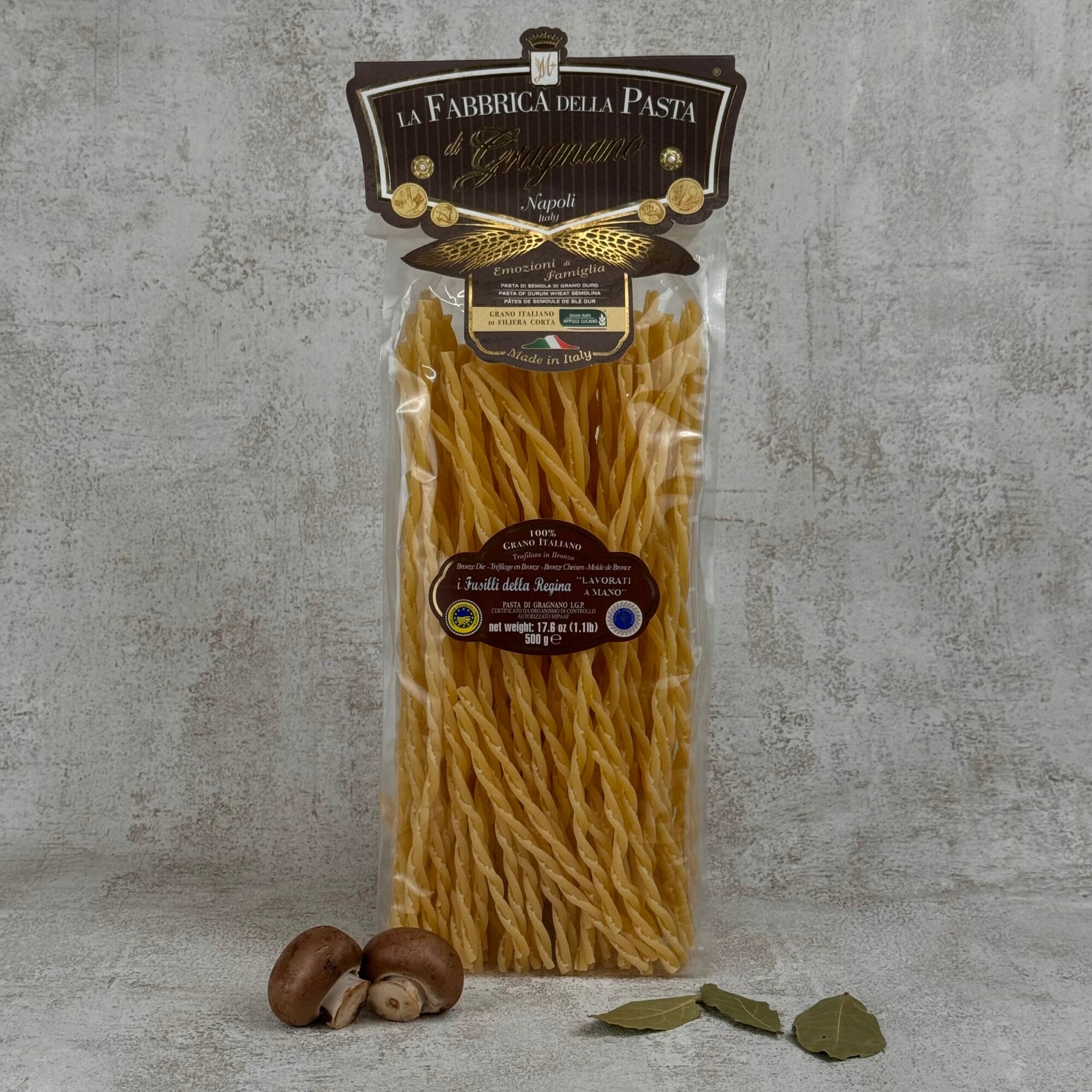 Паста GRAGNANO Фузилли рифленые руч. раб./ Fusilli regina lavorati a mano 500г