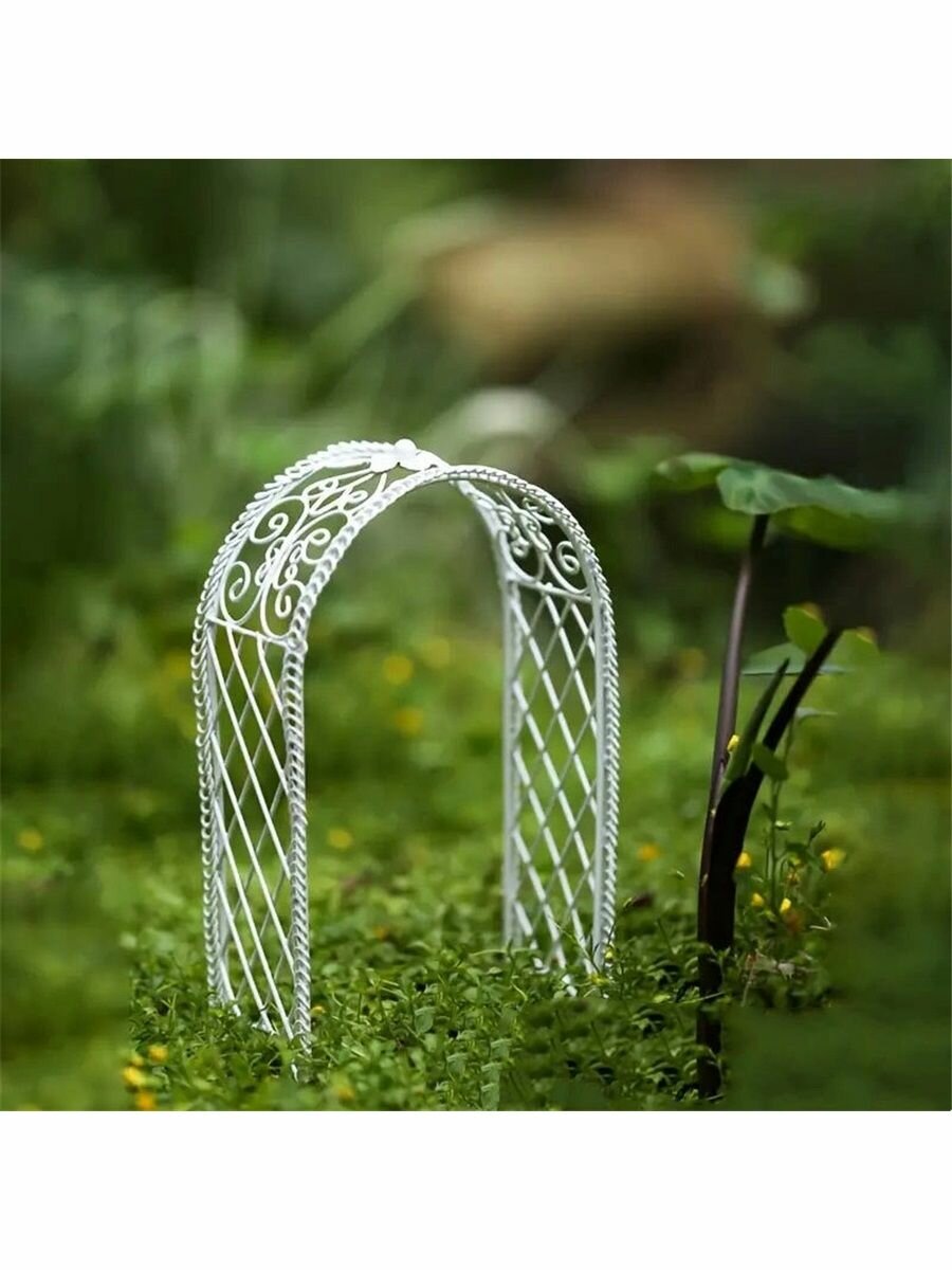 Миниатюрная Арка Для Свадьбы, Украшение Домика Кукол, Белый Цвет, Железо, 1 Упаковка
