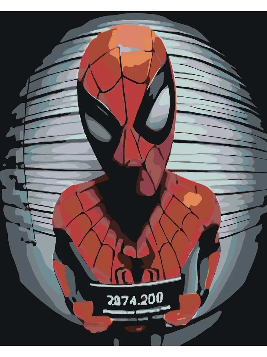 Картина по номерам Человек-Паук Супергерой DC Comics