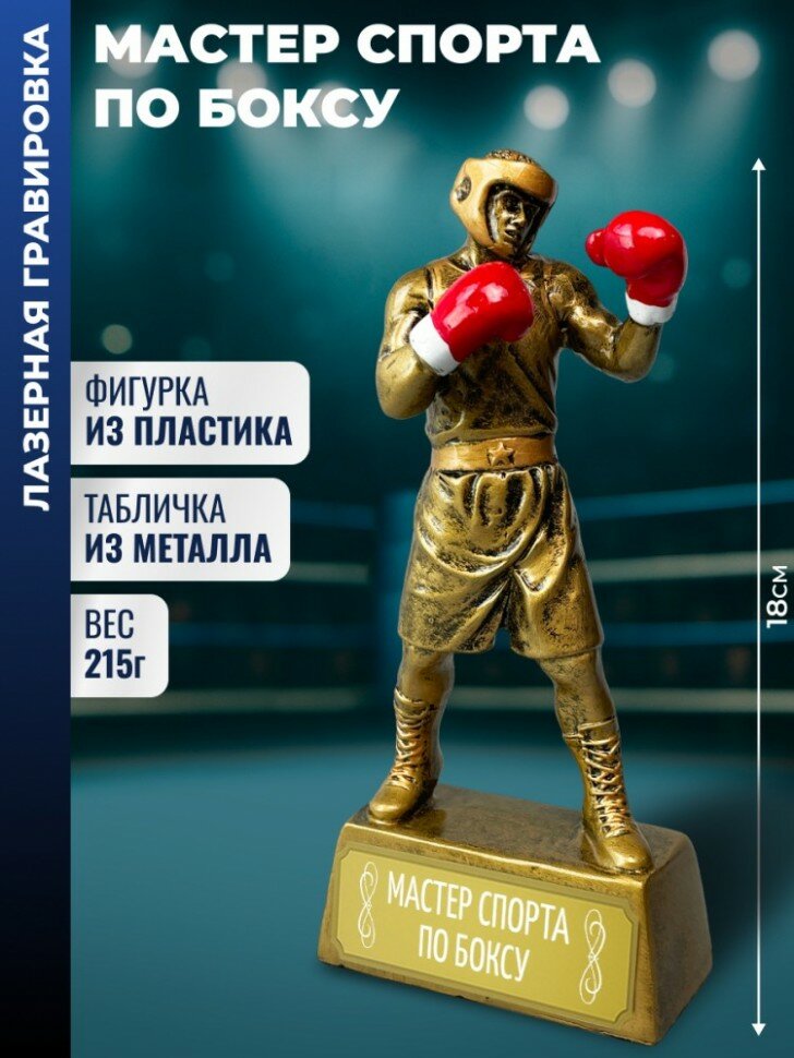 Статуэтка боксер "Мастер спорта по боксу"