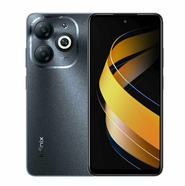 6,56" Смартфон Infinix SMART 8 4/128 ГБ (X6525) 2023, черный