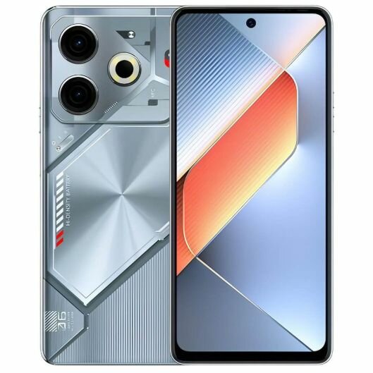 6,8" Смартфон Tecno Pova 6 Neo LI6 8 Гб/256 Гб (LI6) 2024, серебристый