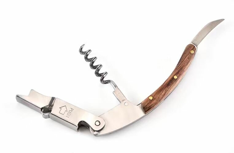 Штопор, нож официанта, сомелье LEGNO от Cilio, длина 12 см, сталь/дерево