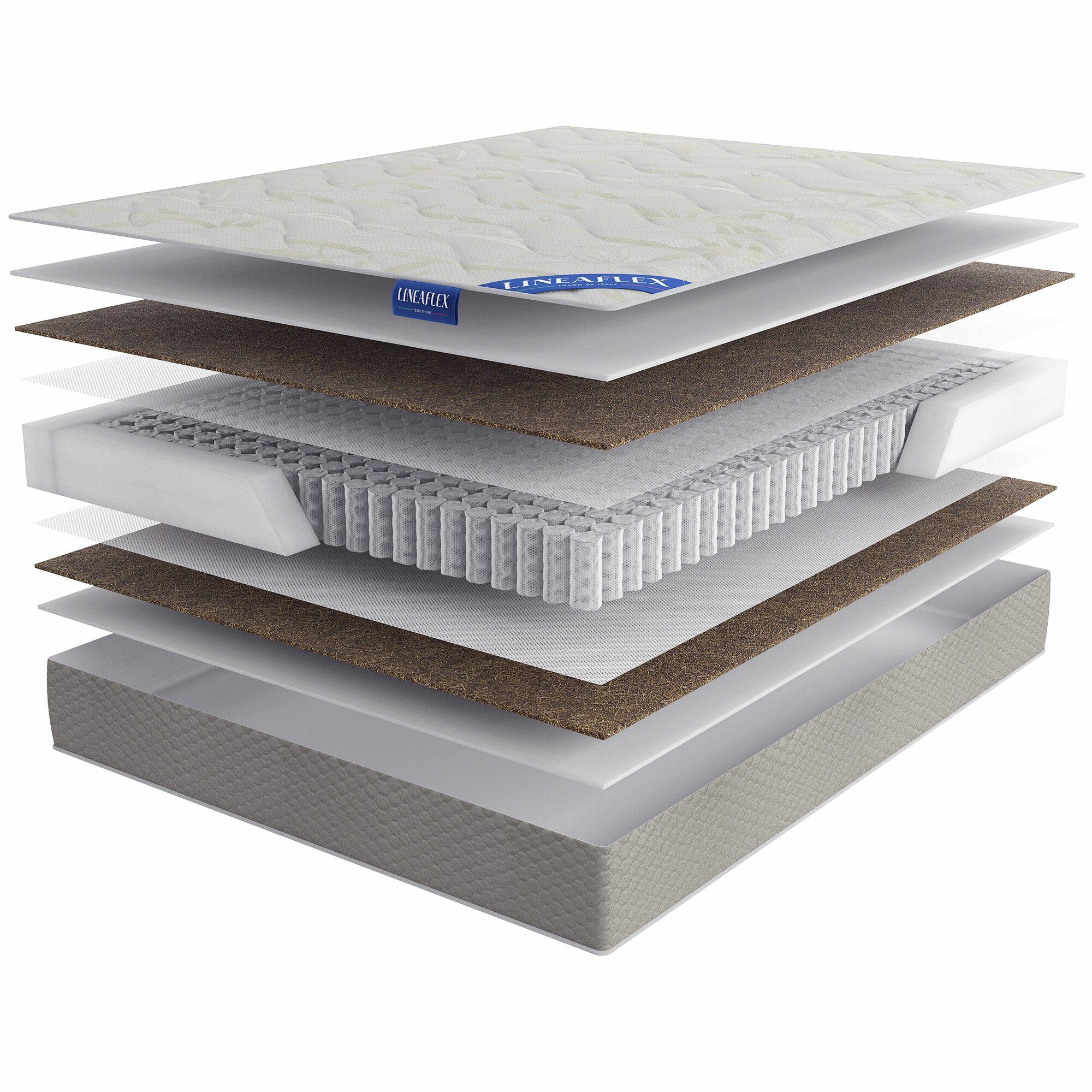 Матрас Lineaflex Santony 180х200 серии Flex&Roll высота 20 см анатомический средней жесткости кокосовый Независимые