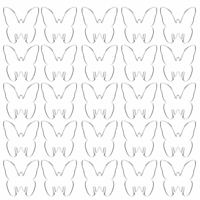 20 акриловых украшений для стаканов в виде бабочек, элегантные аксессуары для напитков, подходят для различных мероприятий