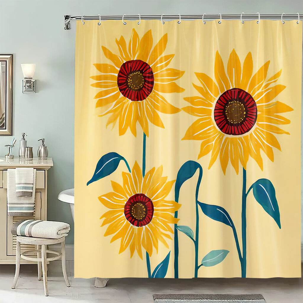 Штора Для Ванной Тканевая, Высота 180 См, Ширина 180 См, Высота 200 См, Ширина 200 См, усиленные Крючки, 12 Штук