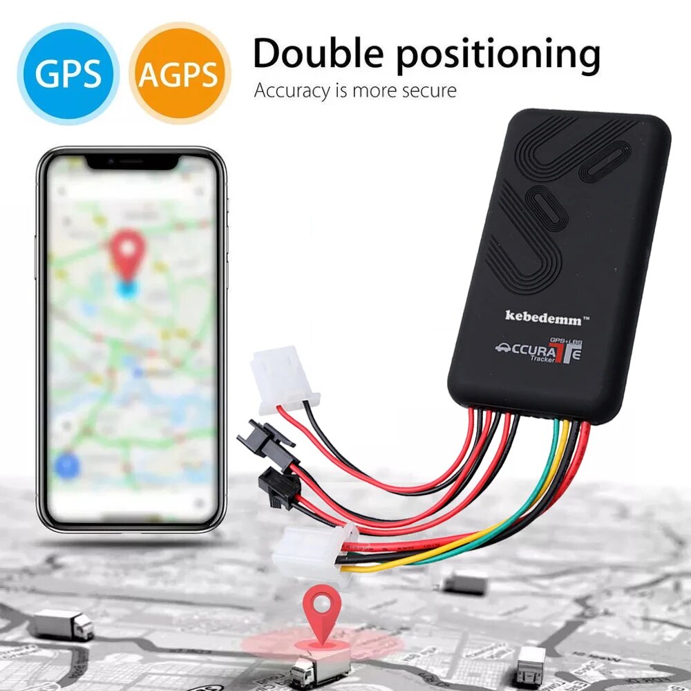 GT06 Автомобильный GPS-трекер SMS GSM GPRS Противоугонный локатор слежения Сигнализация превышения скорости Дистанционный монитор с бесплатным приложением для мотоцикла Грузовик, 2G GPS Tracker
