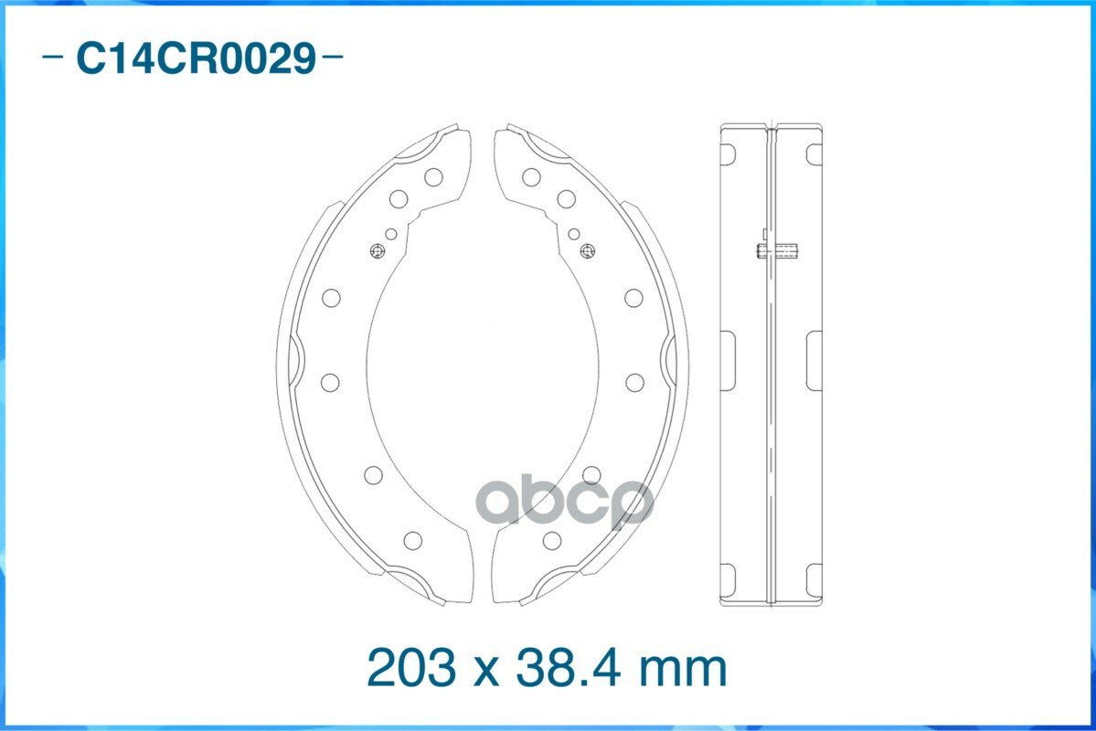 Колодки барабанные задние (LUCAS | LOGAN (2005>)/CLIO/SYMBOL (1998>)) CWORKS арт. c14cr0029