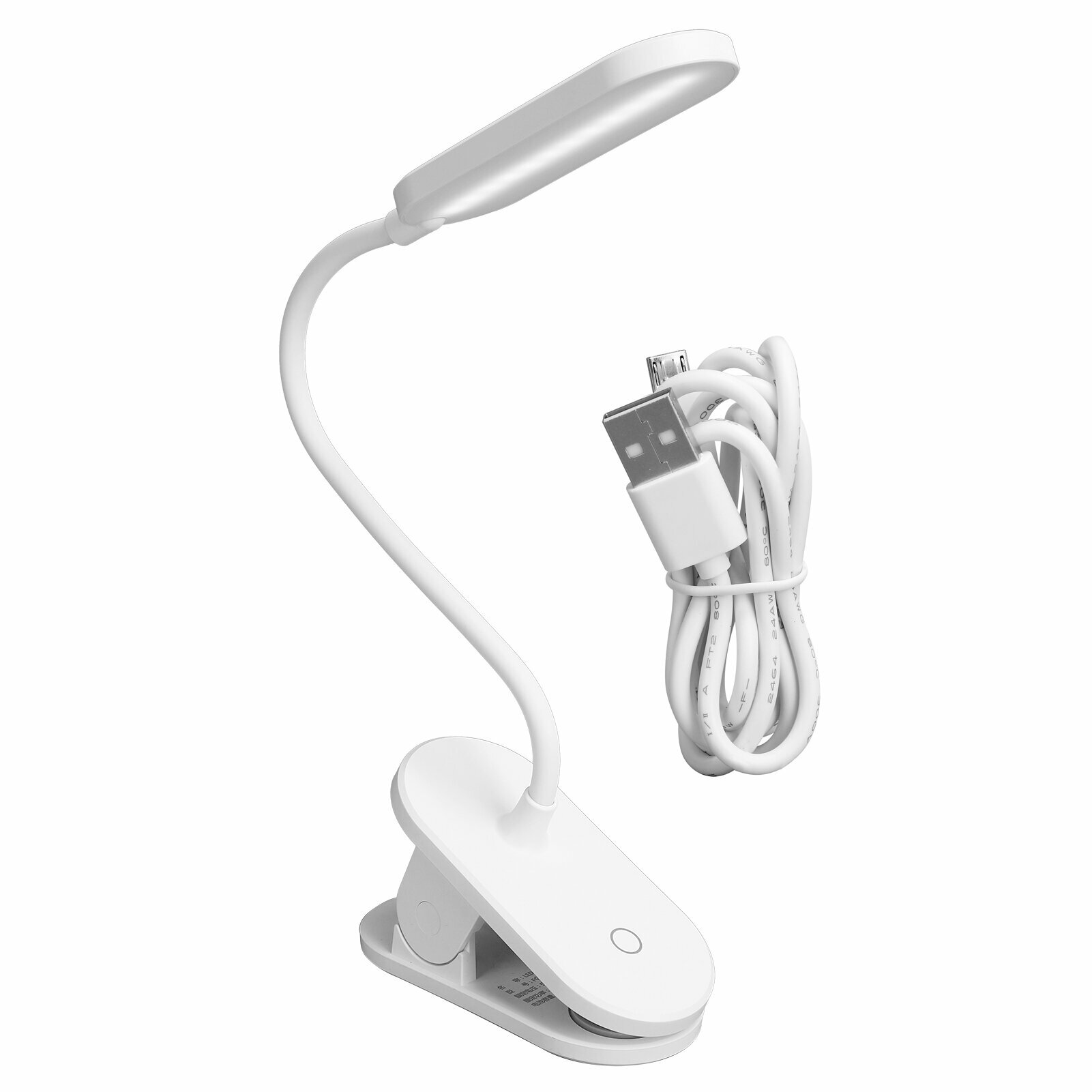 Клипский настольный лампа 360 ° Гибкая полосатая лампа Gooseneck Portable Touch Work Lamp