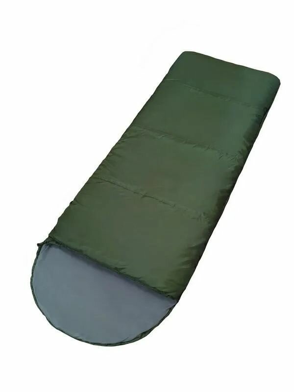 Спальный мешок-одеяло с подголовником, фирма Чайка, СП4XXL, размер 200+35х90см, цвет: Зеленый