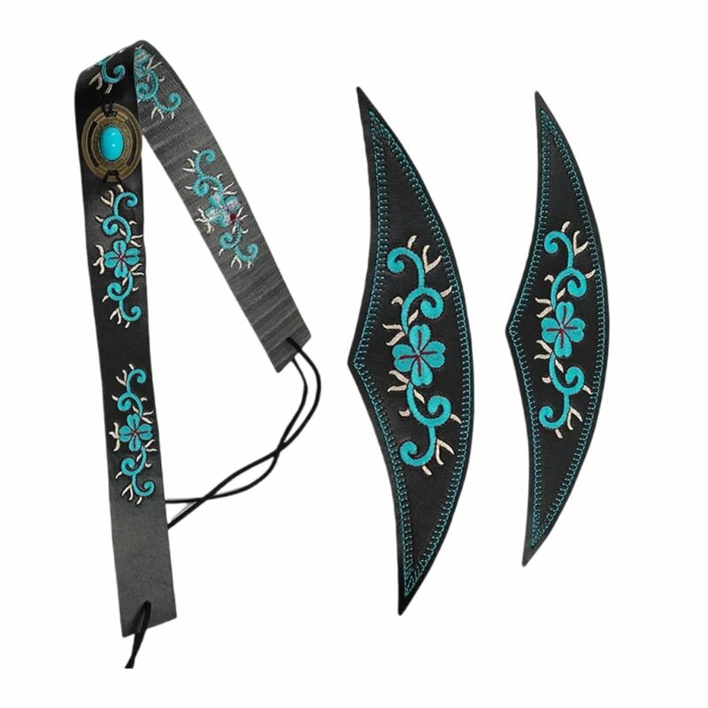 Аксессуары для мужских шляп, декоративный пояс шляпы с вышитым цветком-01