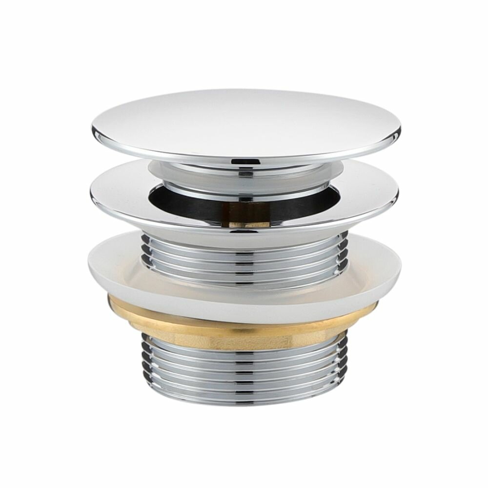 Донный клапан на ванну 1"1/2 (хром) GANZER GZ5703