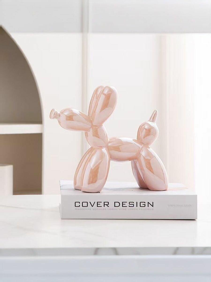 Статуя собаки из смолы собака из воздушного шара современная декоративная для гостиной и офиса 18cm 20cm