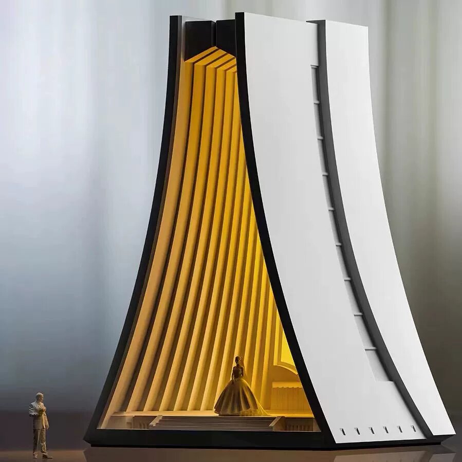 Ночник с дизайном церкви Руза из бетона, настольная лампа для свадьбы, дня рождения, подарок, современный интерьер