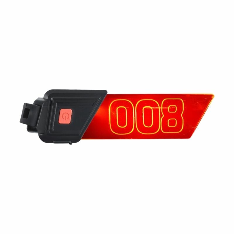 (1 шт.) Умный светящийся номерной знак/задняя панель для шоссейного велосипеда (аккумуляторная) - 008