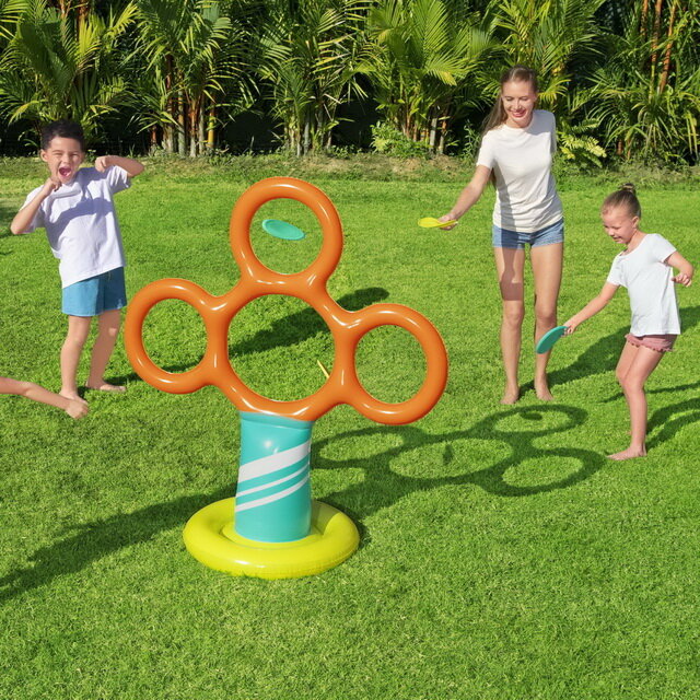 Надувной игровой центр Frisbee 122*135*64 см для метания тарелок, Bestway, 52380