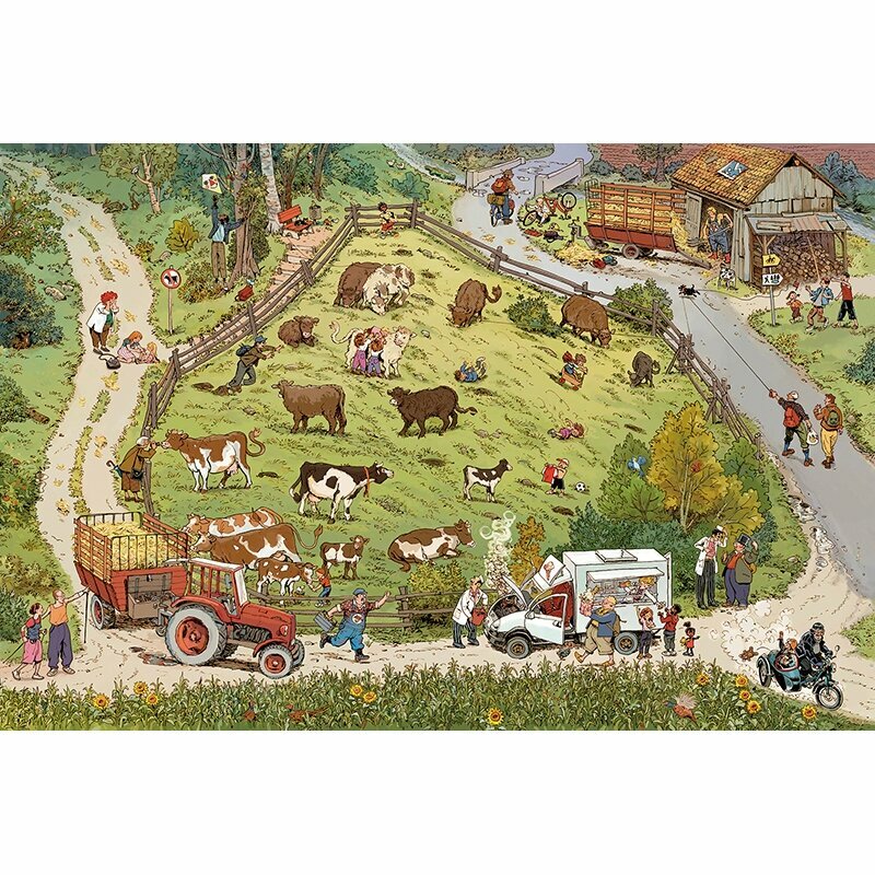 Пазл панорамный, мультяшный город, повседневная жизнь, 1000 деталей, 500 для взрослых, снятие стресса, 300 игрушек,