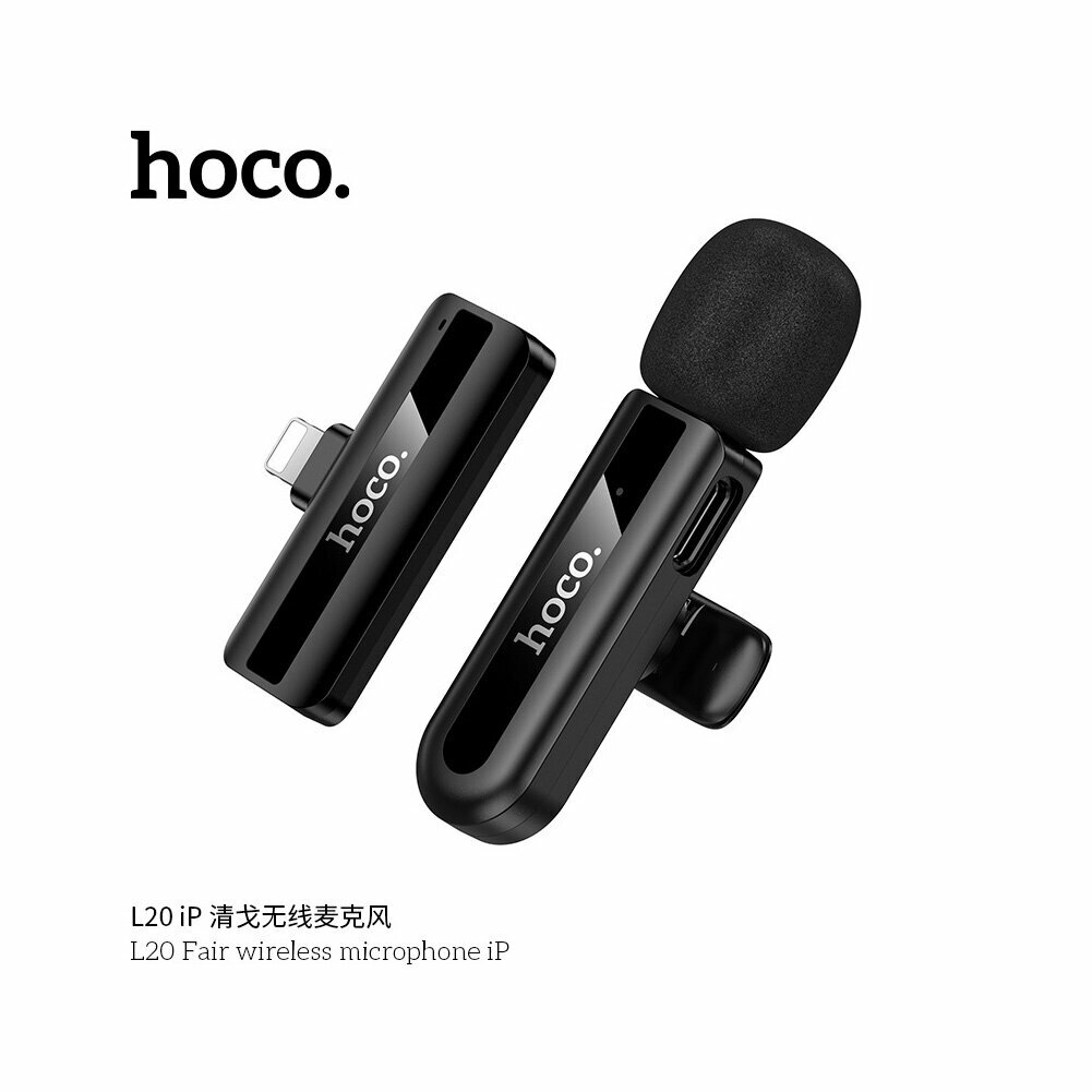 Hoco Беспроводной микрофон Hoco L20 Fair Wireless Microphone iP черный