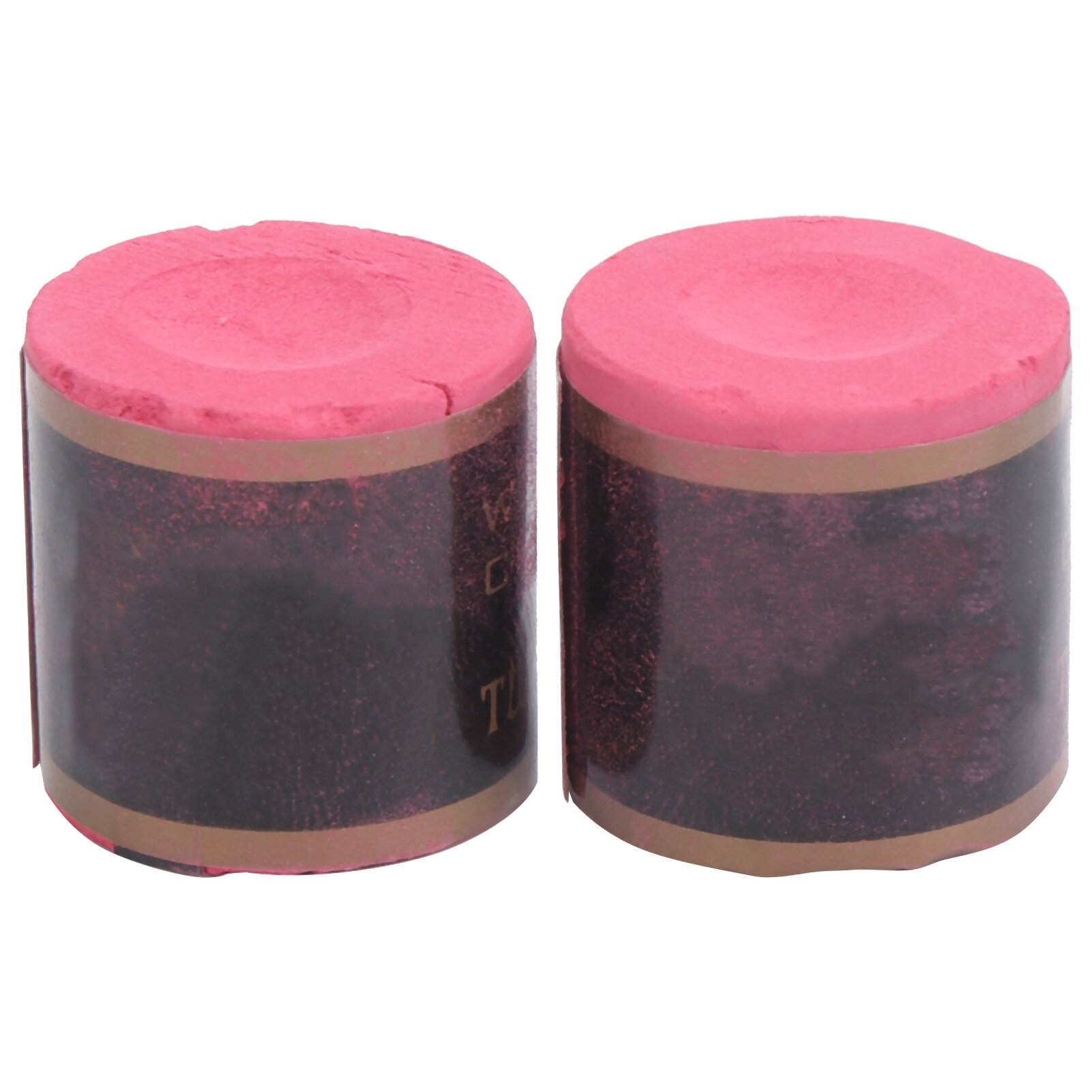 2Pcs Billiard Cue Tips Chalk NoSlip Pool Table Stick Accessories(Red )