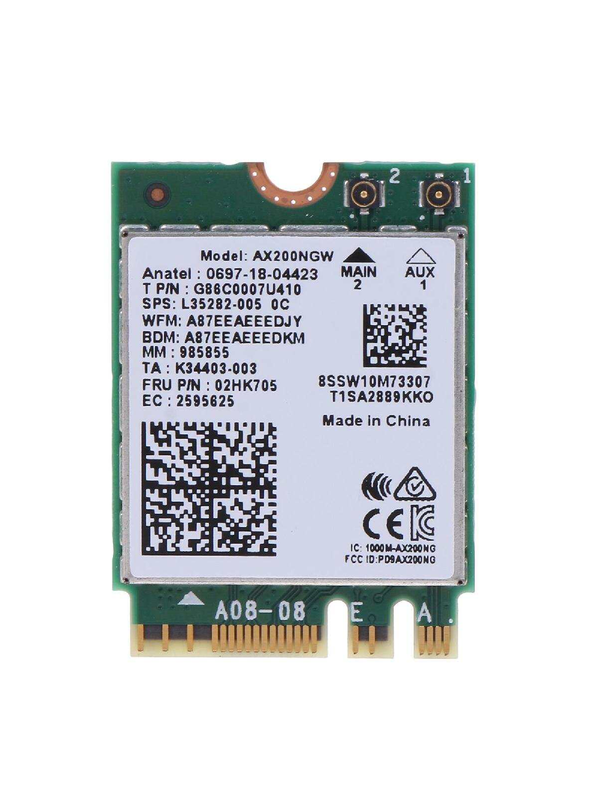 WiFi 6 Dual Band 3000Mbps Wireless Card For Intel AX200 M.2 BT-compatible 5.2 2.4G/5G 802.11ac/ax AX200NGW Wi-fi Adapter