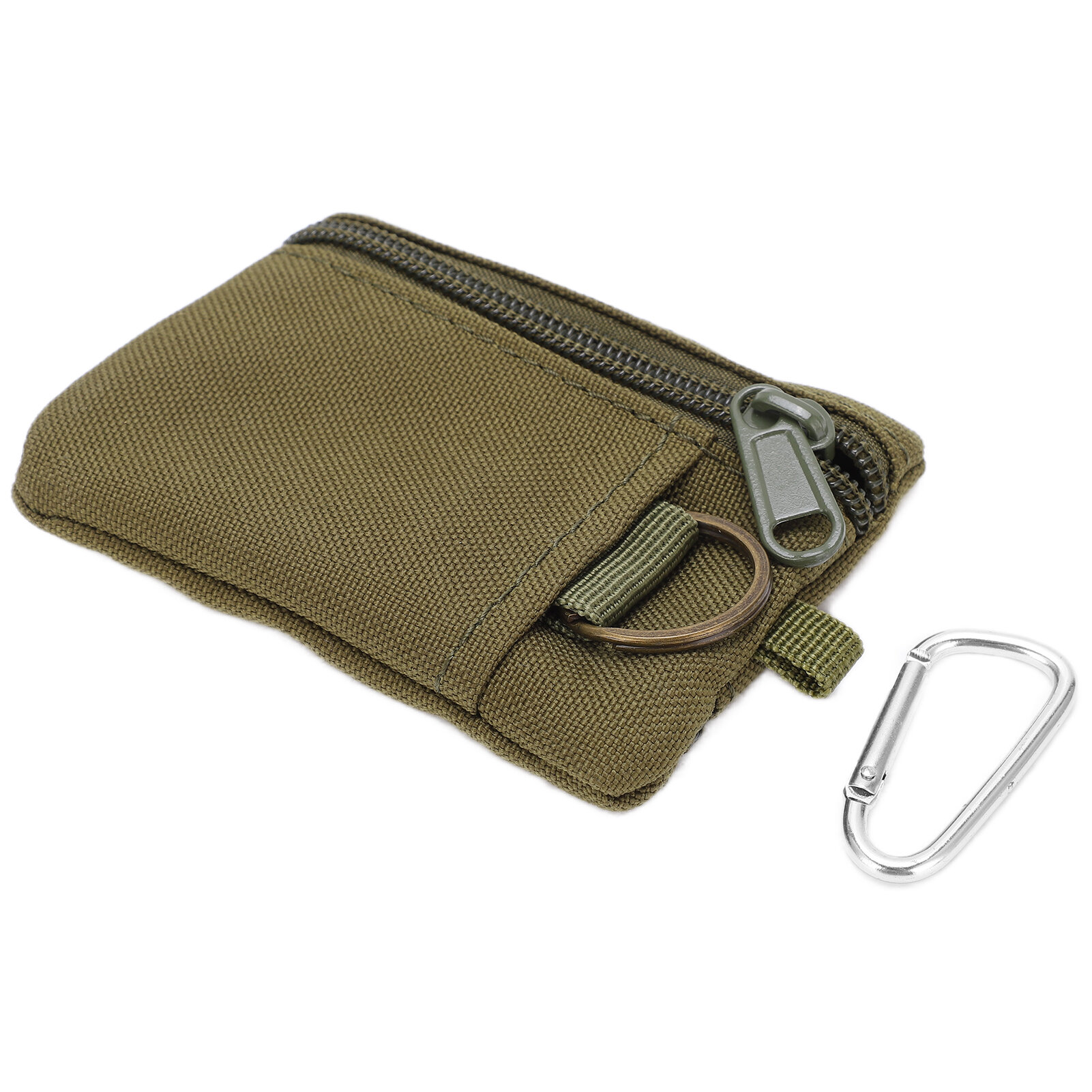 Портативный чехол-кошелек EDC Molle для ключей и карт, сумка-кошелек для мелочи с карабином, для повседневного использования (EDC), зеленый.