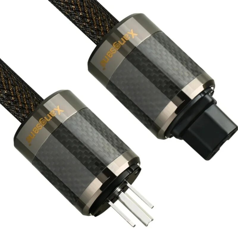 Кабель питания HiFi Xangsane из чистого серебра с позолоченной вилкой With EU Plug, 1 м