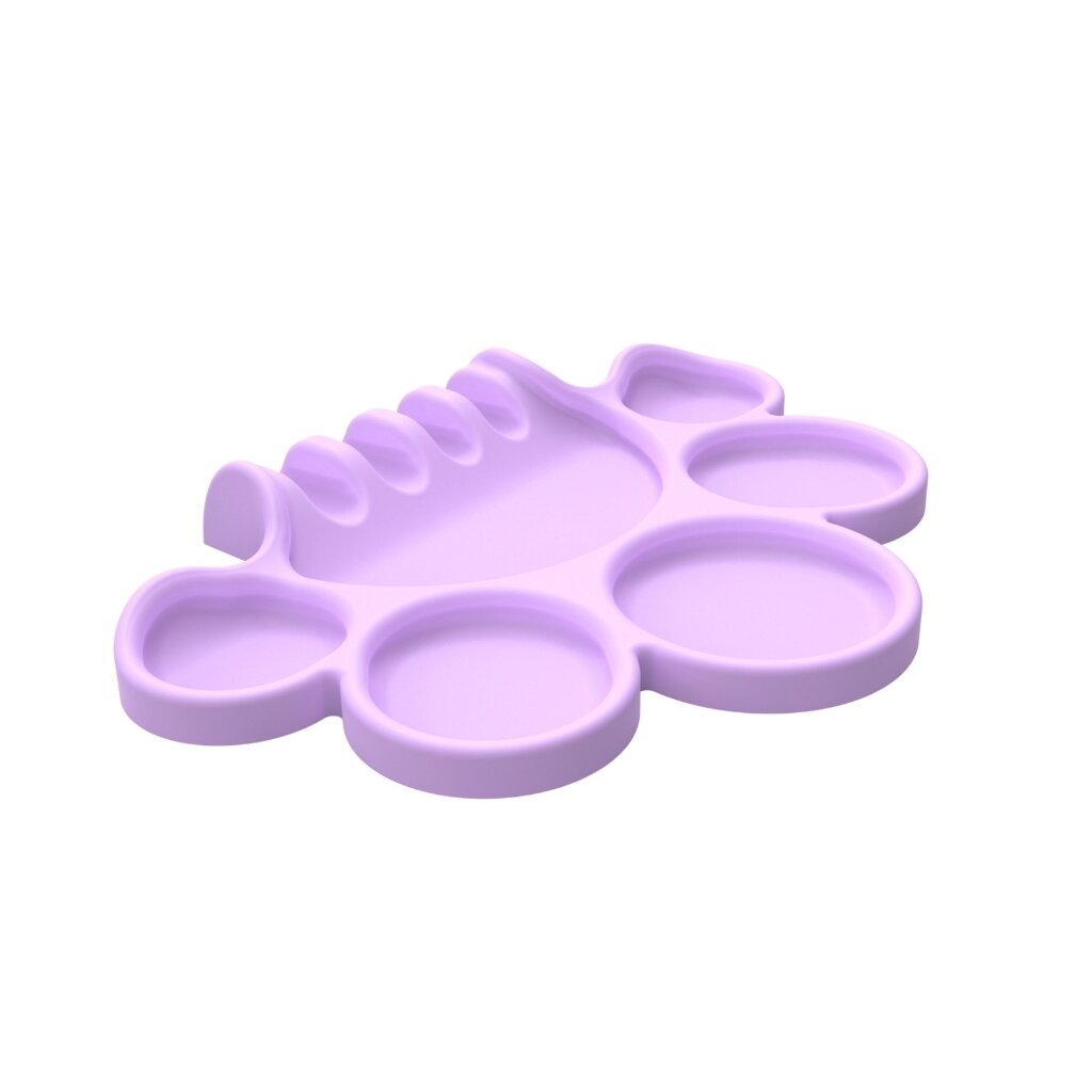 Безопасная силиконовая детская художественная палитра, моющийся лоток для смешивания цветных красок, универсальный инструмент для смешивания в классе и дома