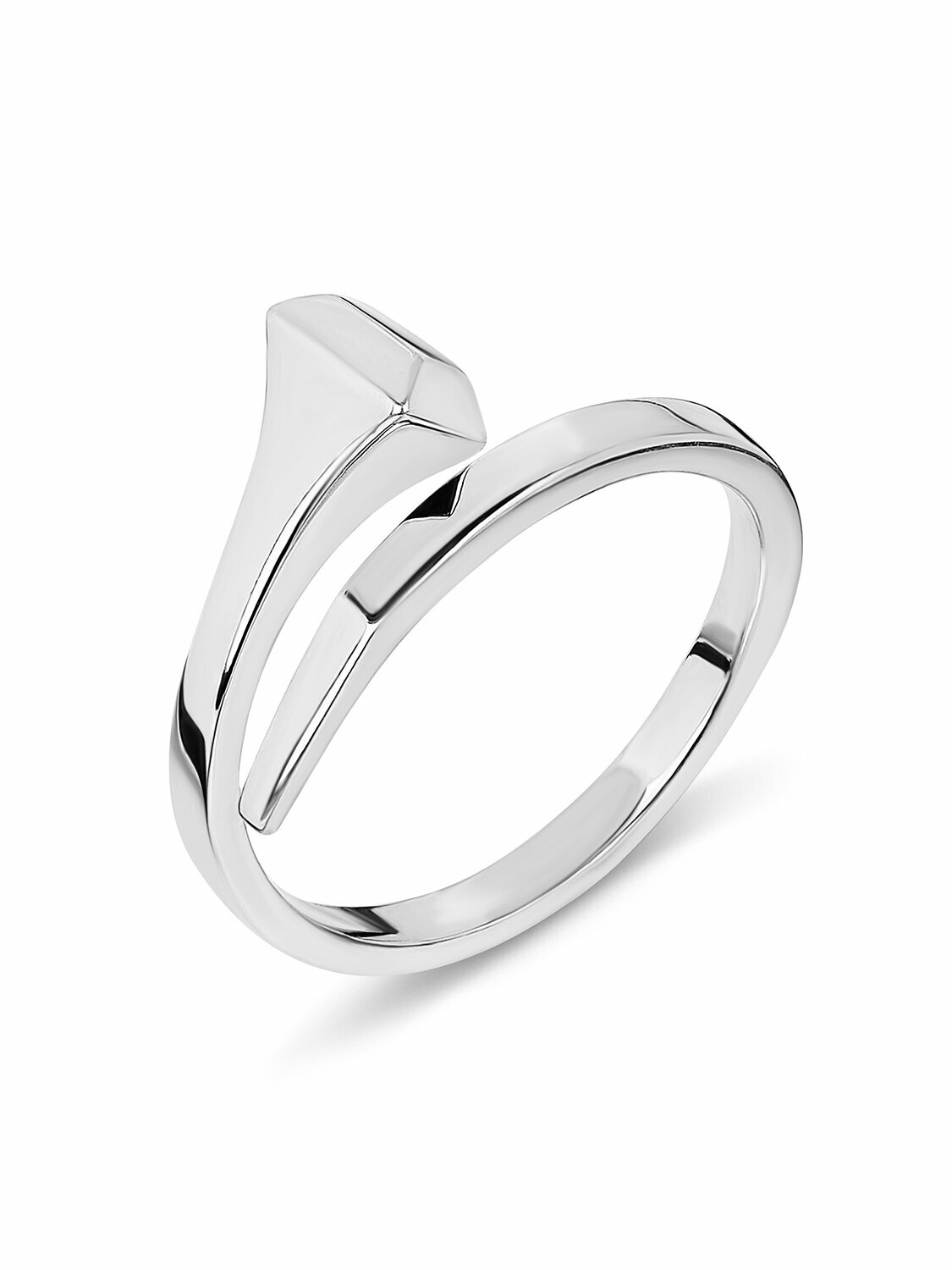 Кольцо разъемное SILVER24, серебро, 925 проба, чернение, безразмерное, серебристый — фото 1