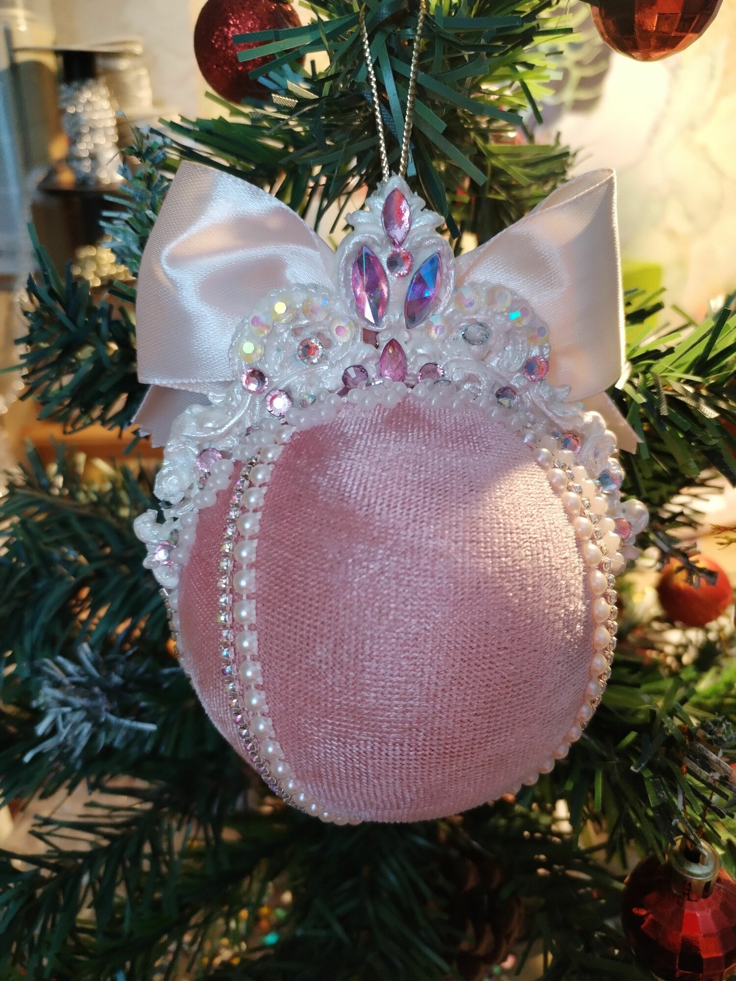 Шар ёлочный русский стиль 8 см