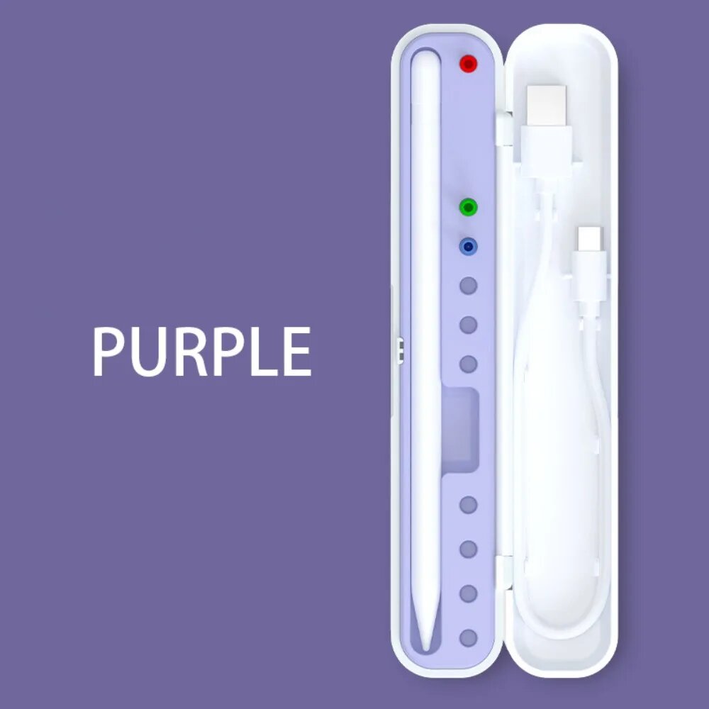 Чехол для хранения стилуса Apple 1/2/3 поколения Purple