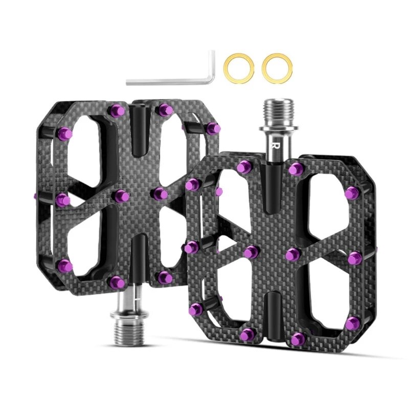 Карбоновые педали для горного велосипеда фиолетовый