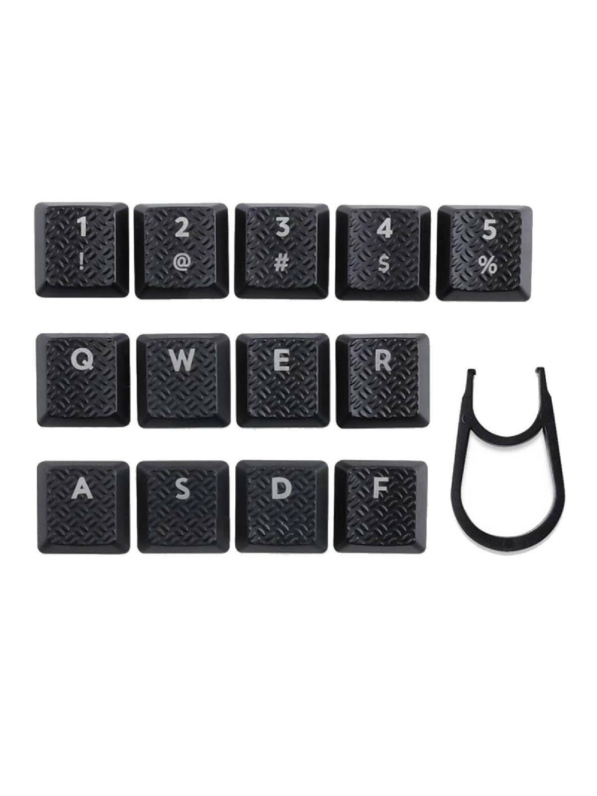 13-клавишные текстурированные противоскользящие полупрозрачные клавиши Logitech G915 G913 G815 — черные