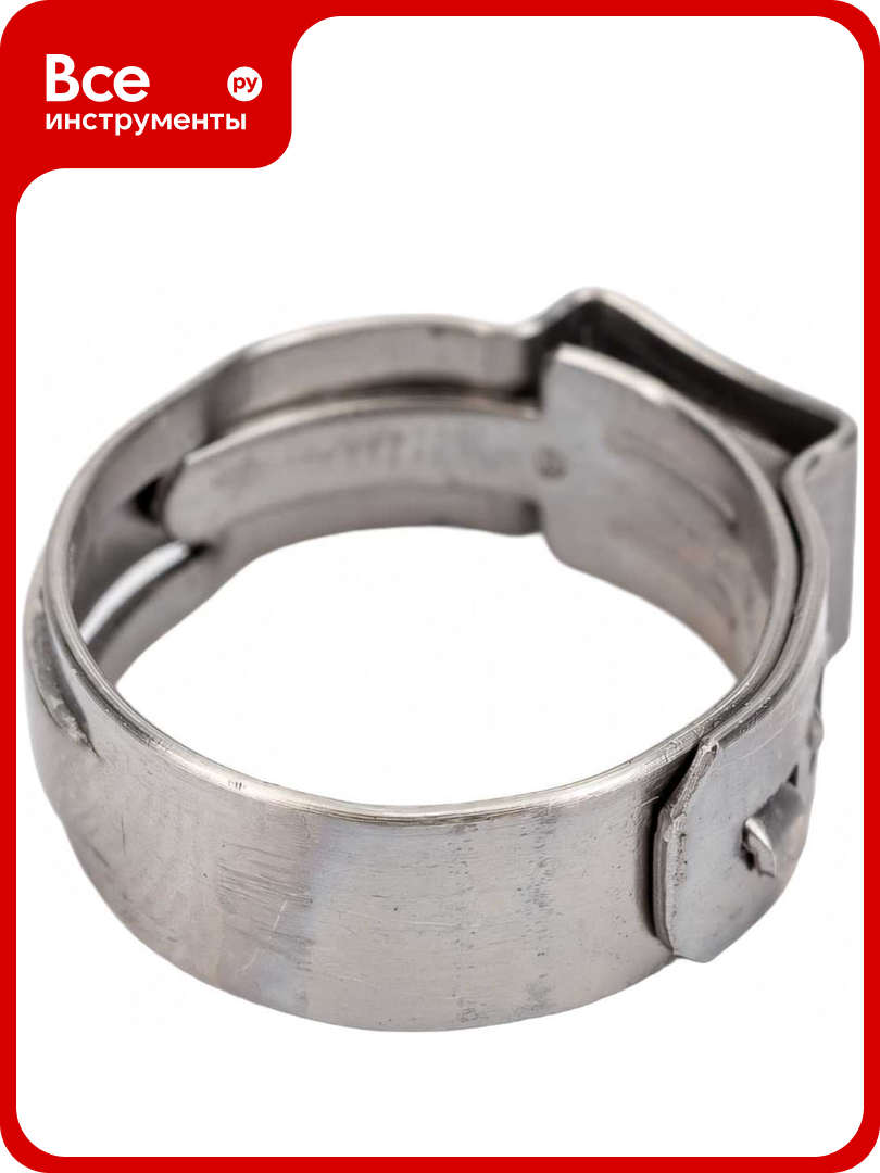 Ушной бесступенчатый хомут MGF 16,6 мм 1-10-2-16-6 оцинкованная сталь, ушковый тип, крепление труб и кабелей